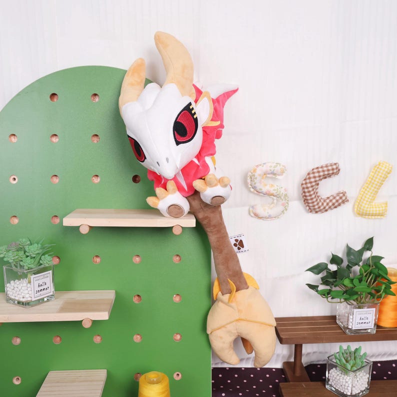 Monster Hunter Malzeno Plush Toy Handmade Long Tail Soft Stuffed Dragon ...