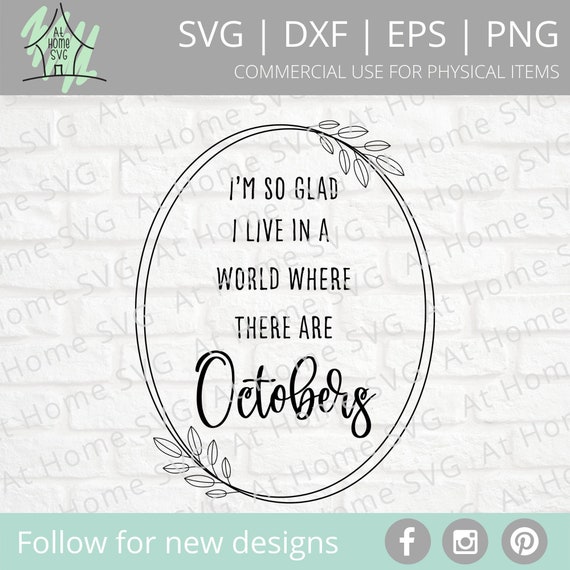 October Wreath SVG Fall SVG Farmhouse SVG Anne of Green | Etsy
