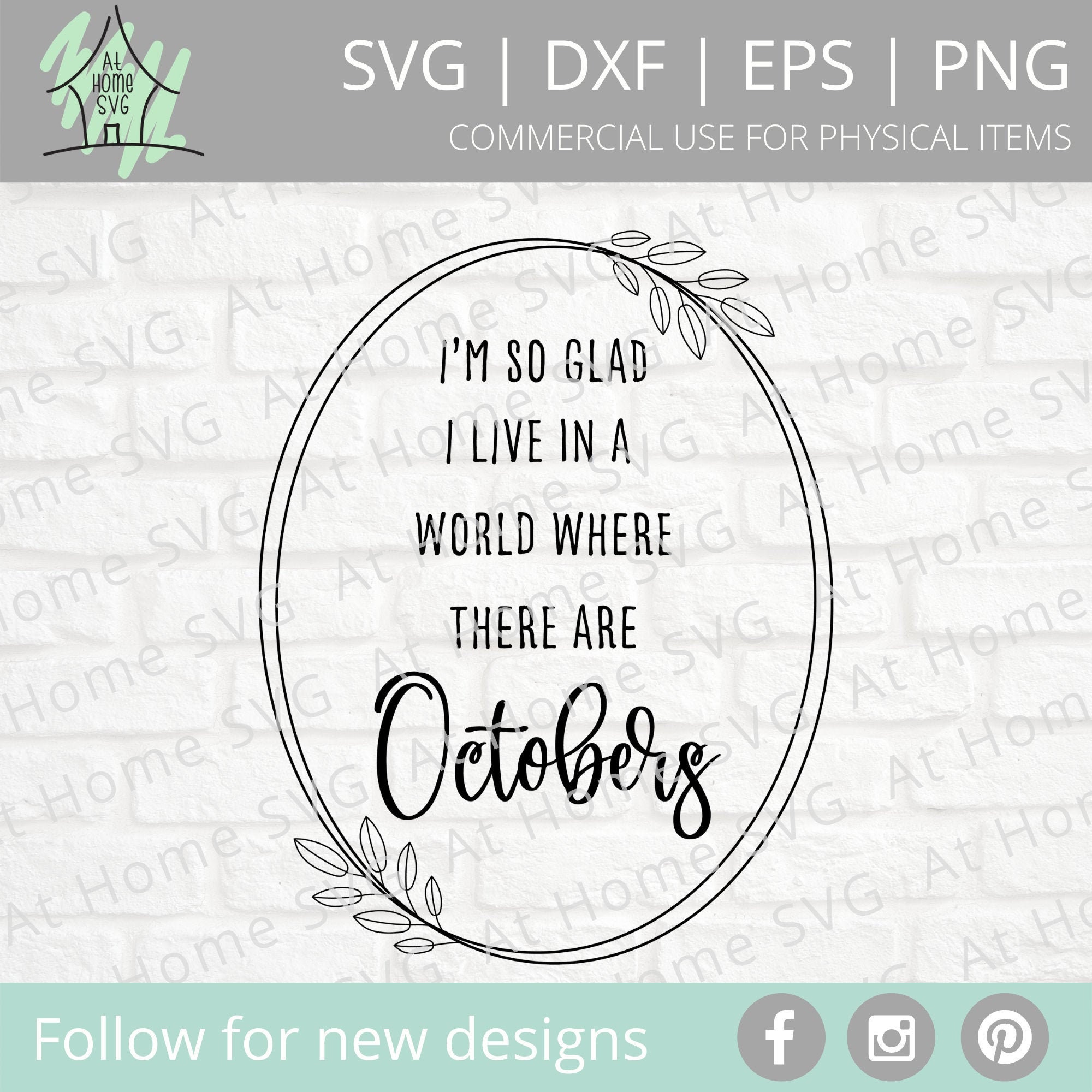 October Wreath SVG Fall SVG Farmhouse SVG Anne of Green - Etsy
