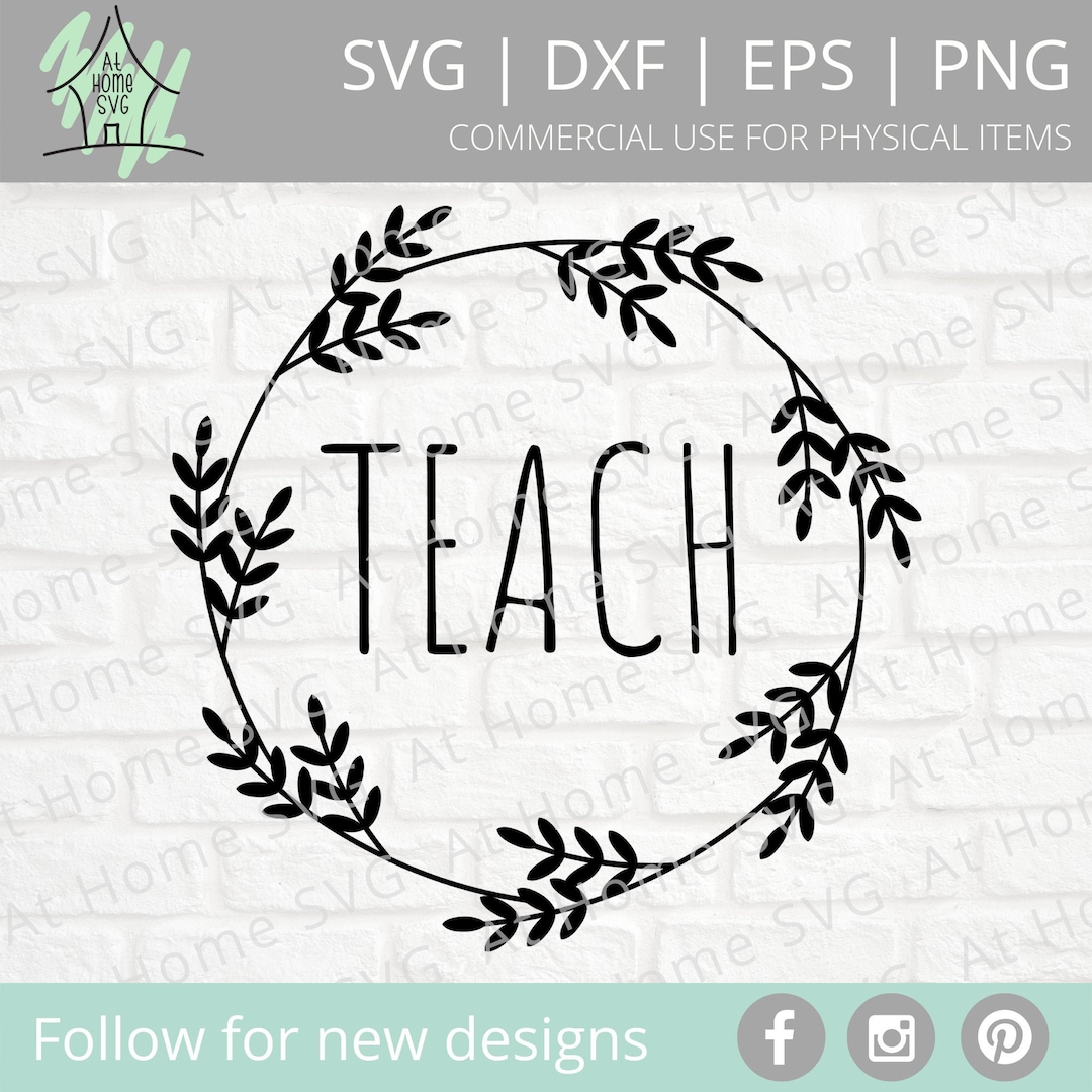 Teacher SVG Teach SVG Cut File for Teachers School SVG - Etsy
