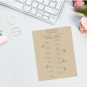 Editable Wedding Day Timeline Digital Template - Etsy