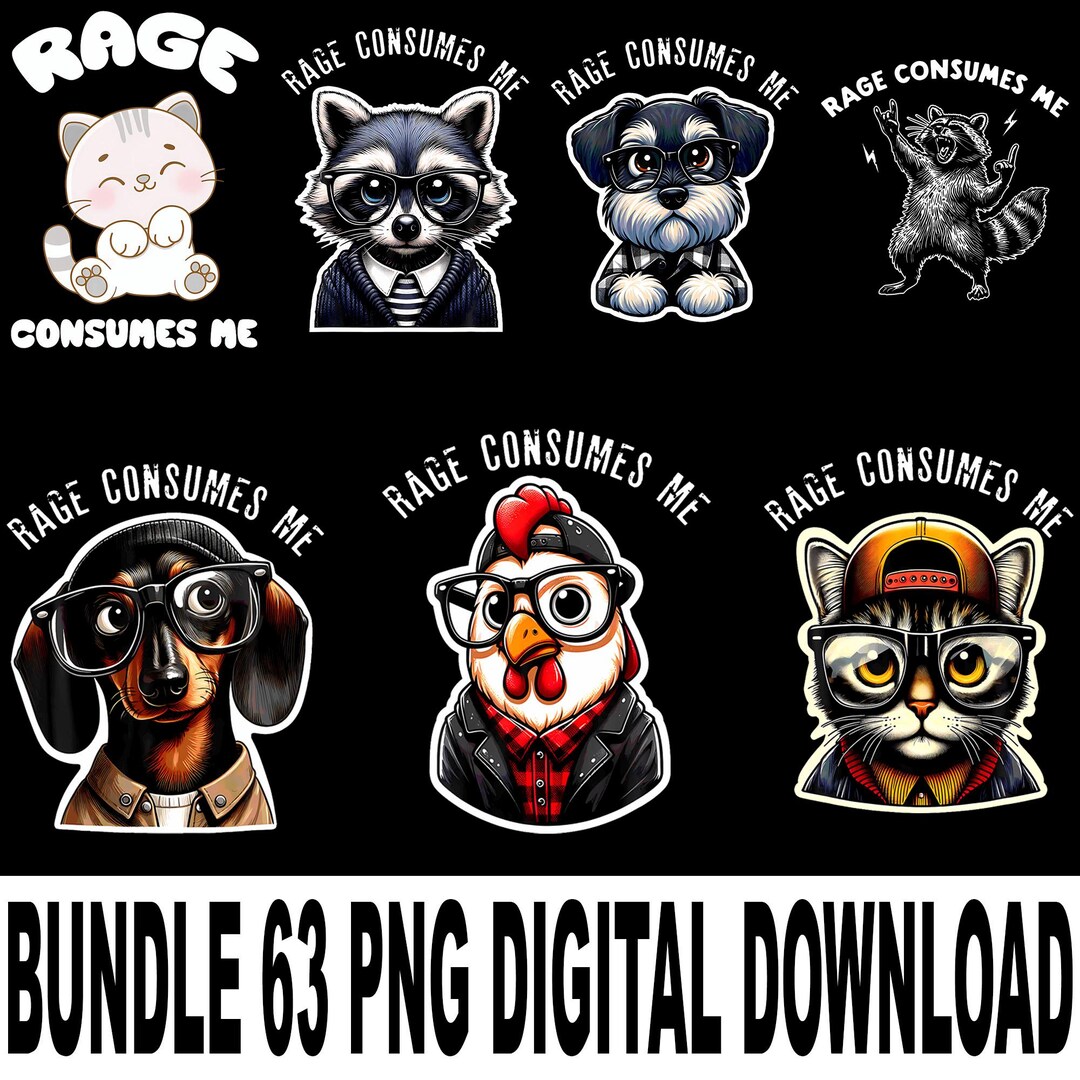 Rage Consumes Me PNG Funny Sarcastic Kitten Mental Health Meme - Etsy