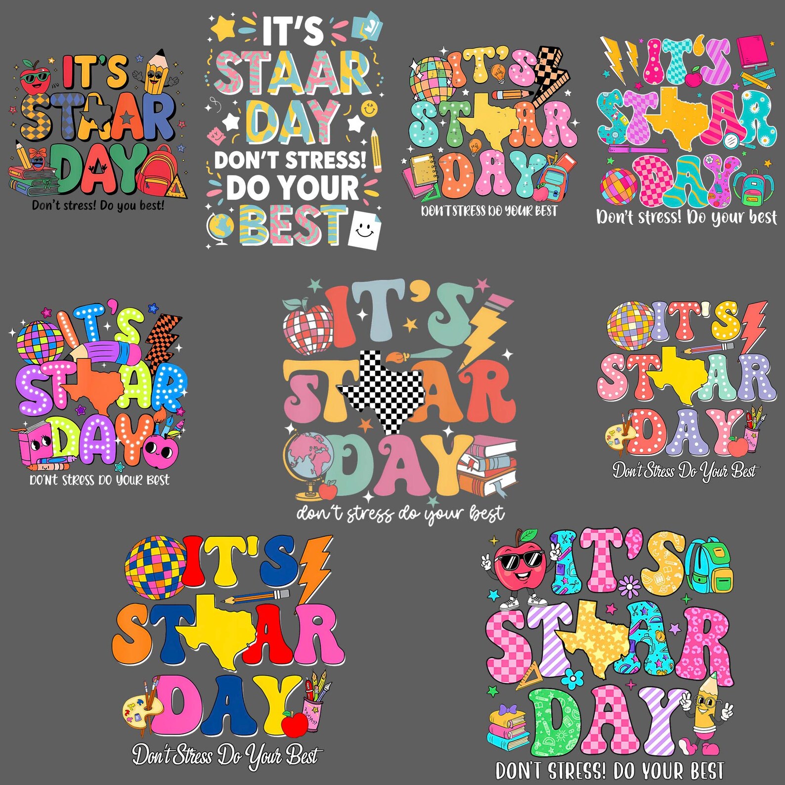 It’s STAAR Day PNG Don’t Stress Do Your Best Teacher Test Day - Etsy