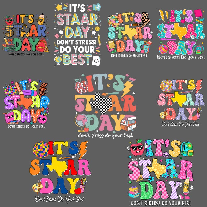 It’s STAAR Day PNG Don’t Stress Do Your Best Teacher Test Day - Etsy