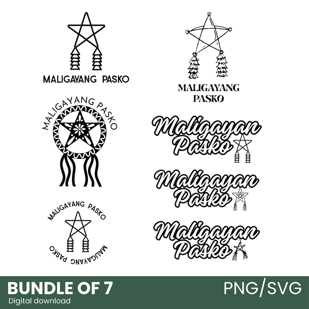 Filipino Maligayang Pasko Parol Art PNG SVG (digital Download) - Etsy