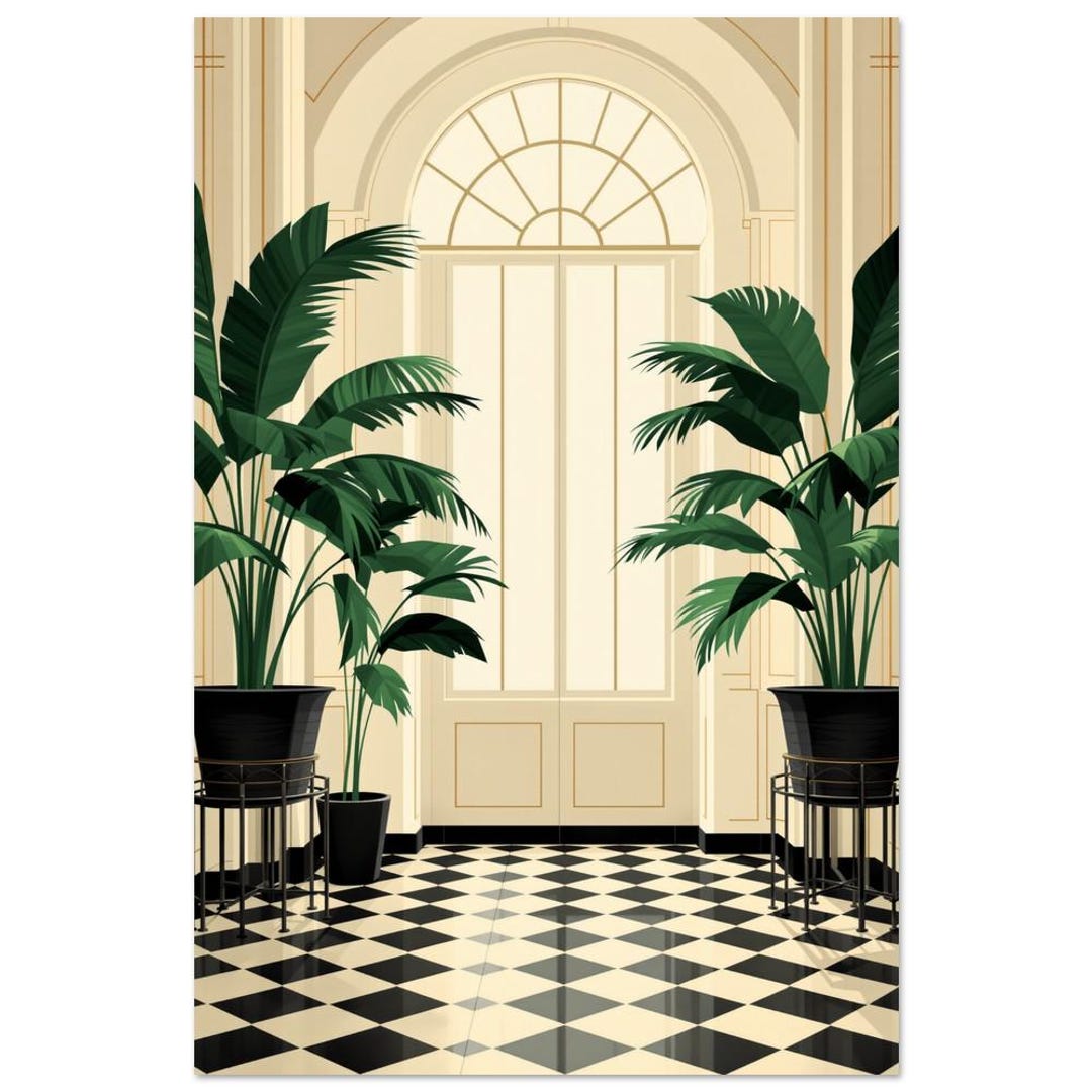 Art Deco Greenhouse Wall Art Vintage Conservatory Botanical Print ...