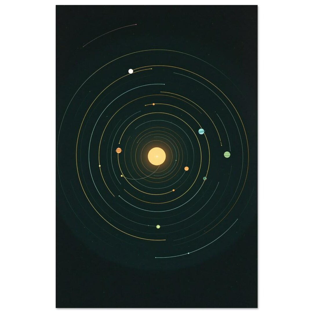 Retro Space Exploration Poster Interplanetary Trajectory Map Retro ...