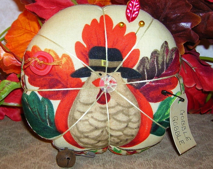 Primitive Pin Cushion Fall Thanksgiving Turkey Pin Keep Tuck - Etsy