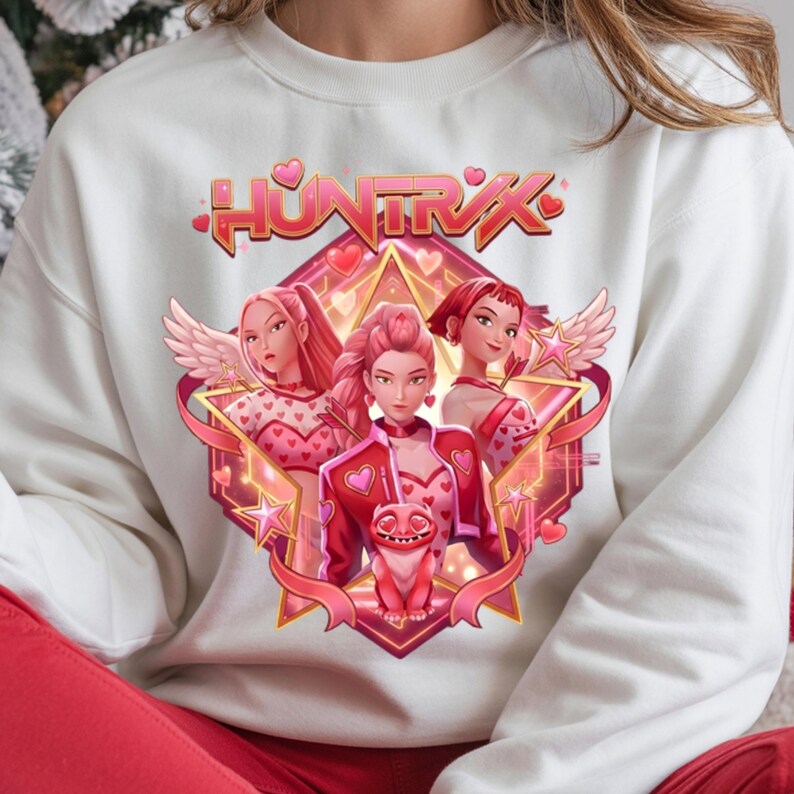70+ Valentine Kpop Demon Hunters PNG Bundle, Huntrix Anime Girl Group ...