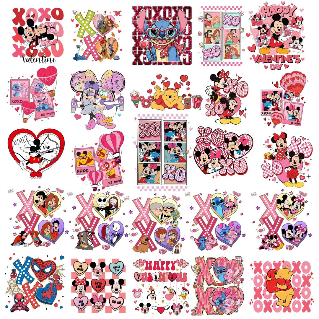 Xoxo Valentine Cartoon Png Bundle: Couple Love Clipart, Pink Heart ...