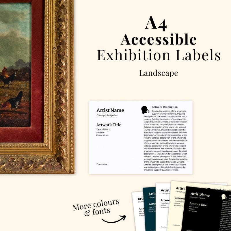 Museum Label Template - Etsy