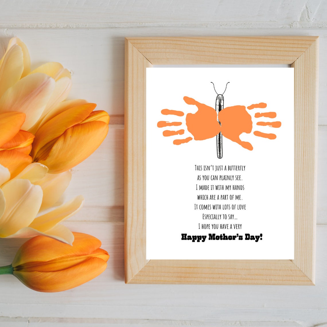 Mothers Day Butterfly Handprint a Printable - Etsy