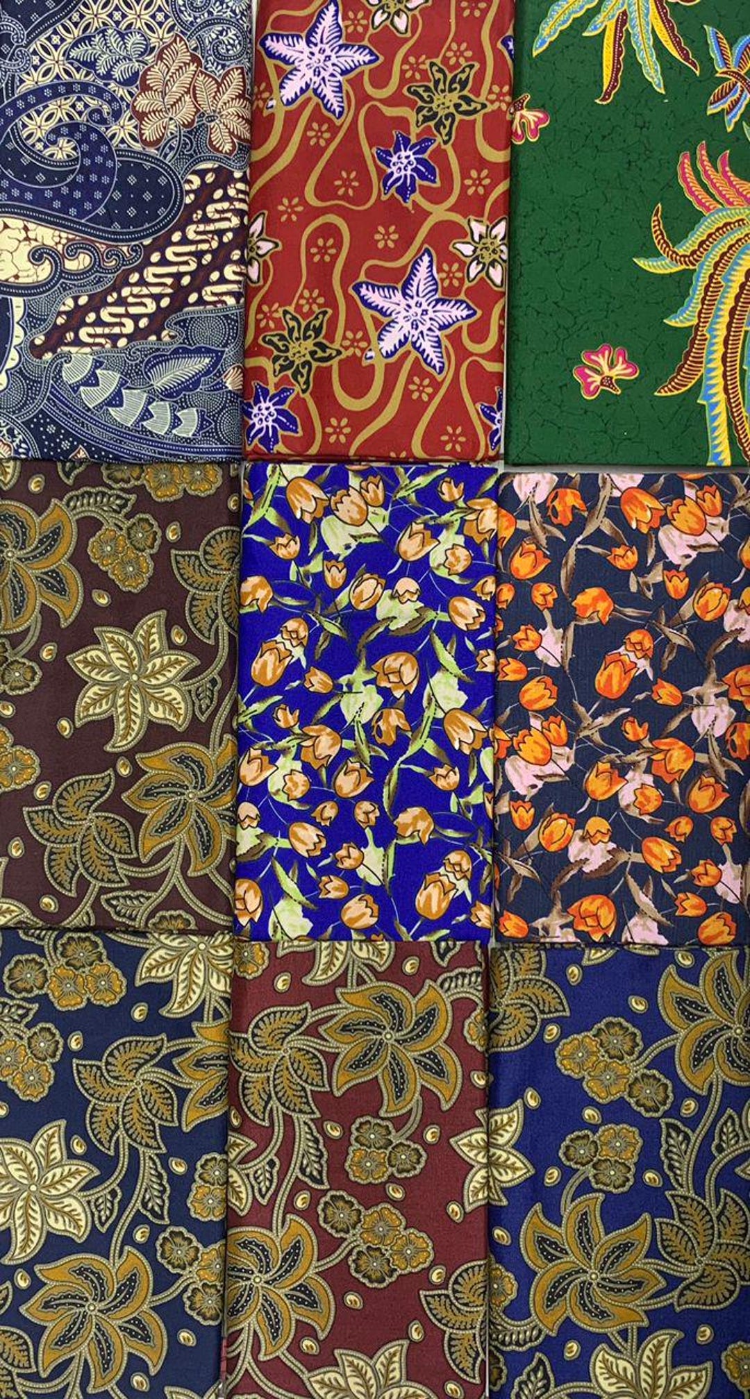 1 Pcs Batik Sarong Malaysia Cotton Soft Fabric Colorful Traditional ...