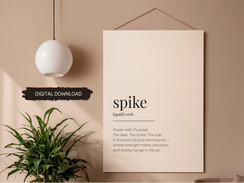 Volleyball Spike Definition Print - Power With Purpose | Volleyball ...