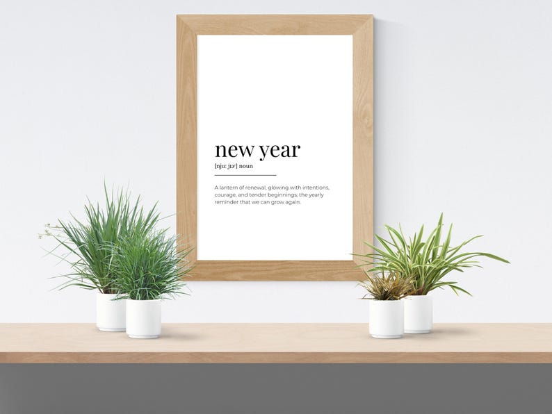 New Year Definition Print — A Lantern of Renewal | Inspirational Fresh ...