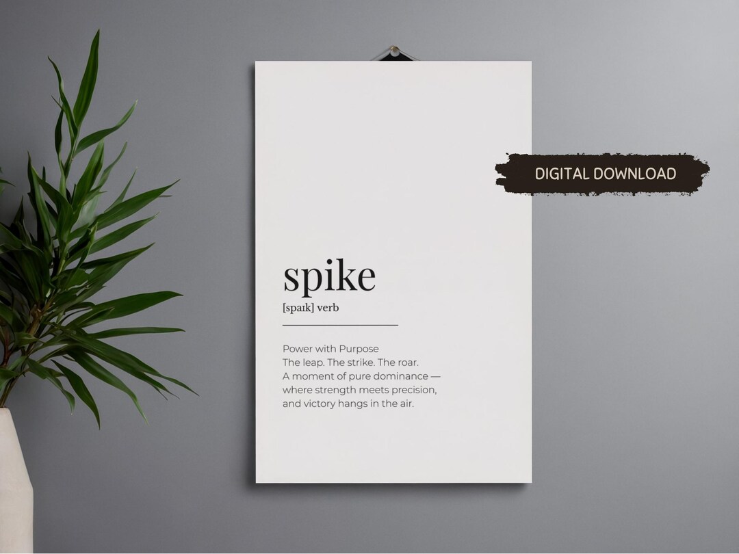 Volleyball Spike Definition Print - Power With Purpose | Volleyball ...