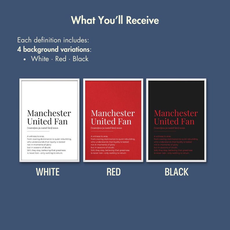 Manchester United Fan Definition Wall Art – Loyalty is Tested (digital ...