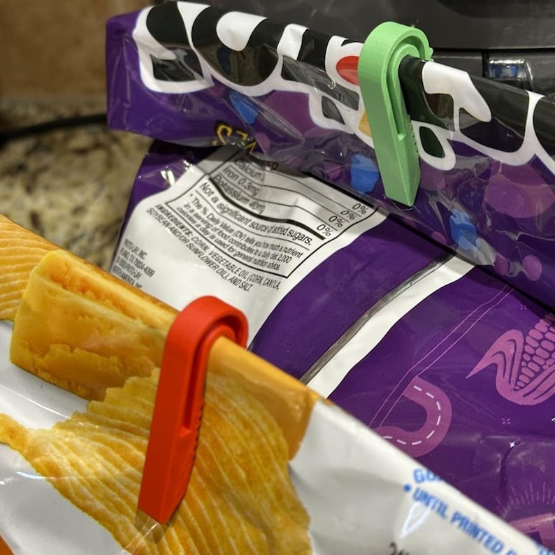 Bag Clips, 3D Printed - Chip Bags, Cereal Packaging - Etsy