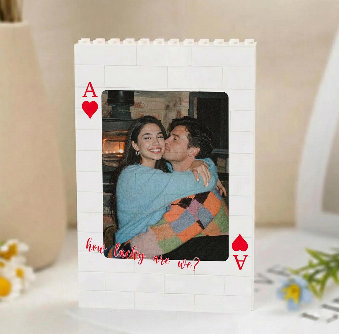 Personalized Photo Building Block, Playing Card Photo Decor, Meaningful ...