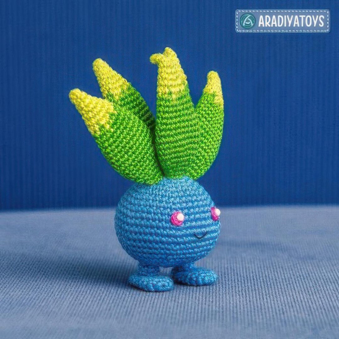 Oddish Crochet Pattern PDF, Cute Pokemon Amigurumi Tutorial, Plant ...