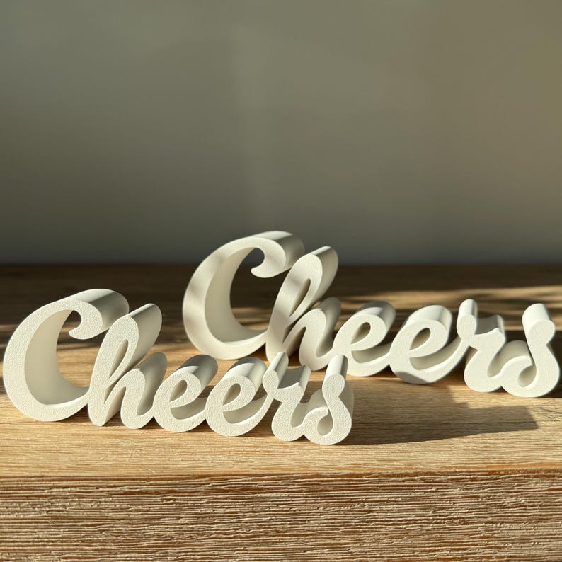 CHEERS STL File + 3MF | 3D Print File | Bar Decor Sign | Party ...