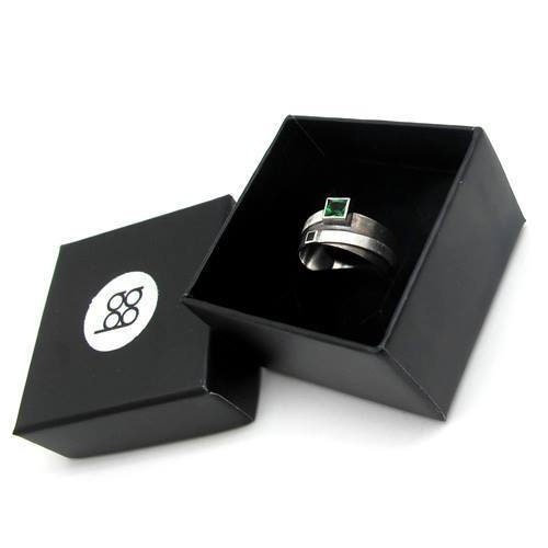 Emerald Ring Square Emerald Ring Emerald Engagement Wide | Etsy