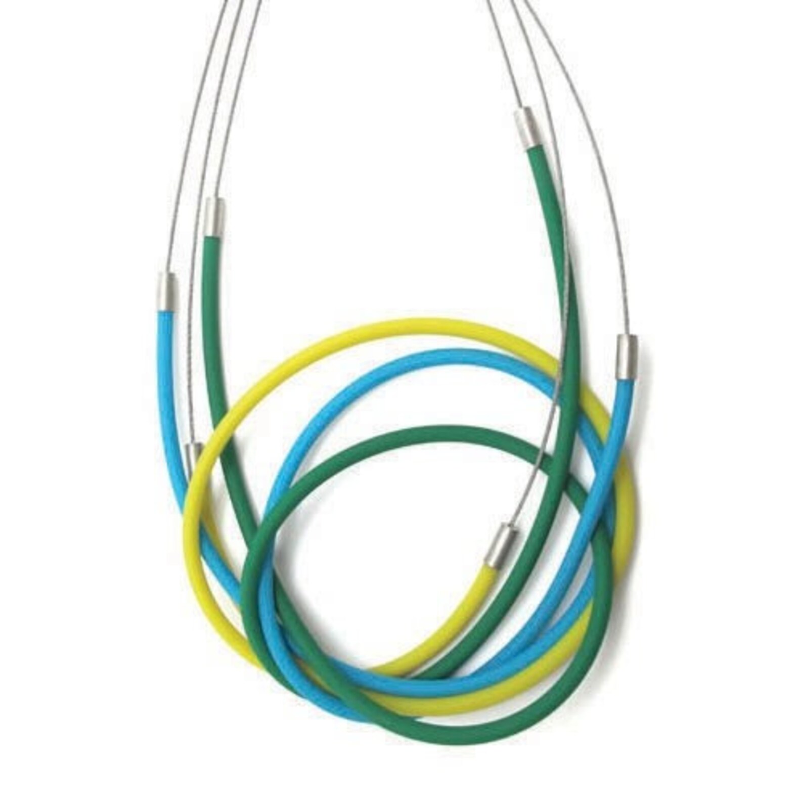 Rubber Necklace, Multi Strand Necklace, Knot Necklace, Multi Color ...