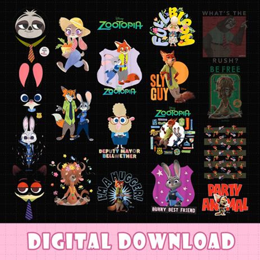 Disneyland Zootopia Varsity PNG Bundle, Disneyworld Nick Wilde Png ...