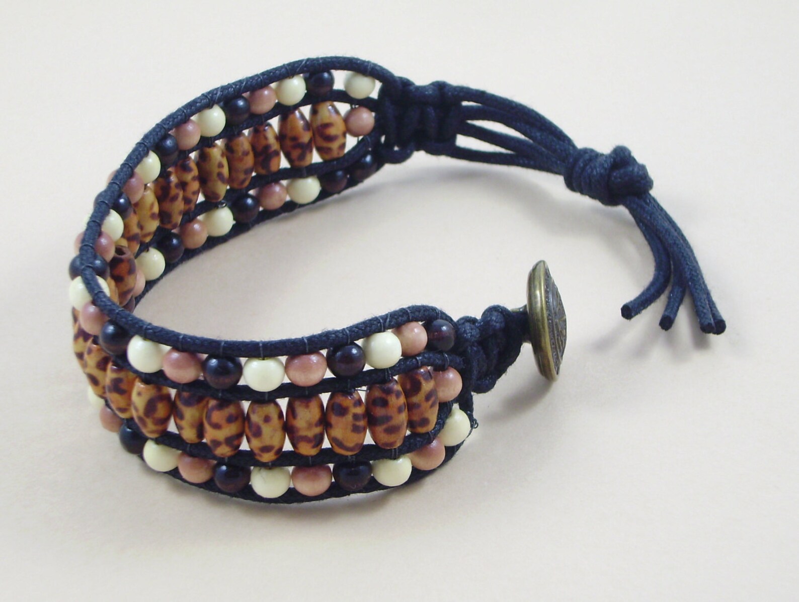 Beaded Three Row Wrap Cuff Stackable Bracelet - Etsy