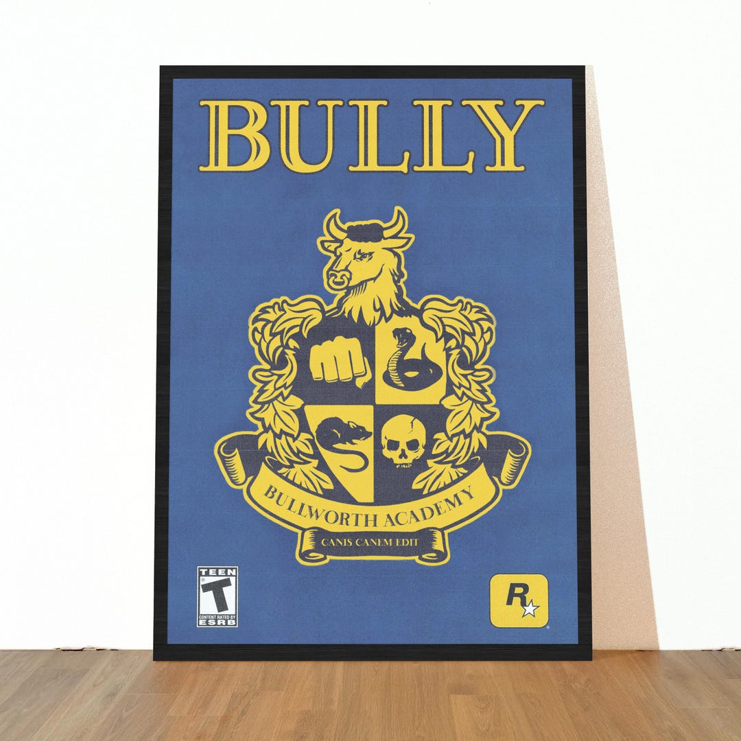 Bully Crest Premium Poster | Retro PS2 Game Wall Art - Etsy UK
