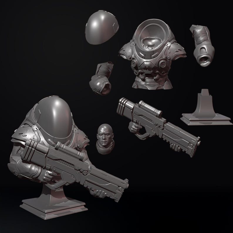 Captain Dwayne Fanart STL Statue | Multiple Scales | 3D STL Print Model ...