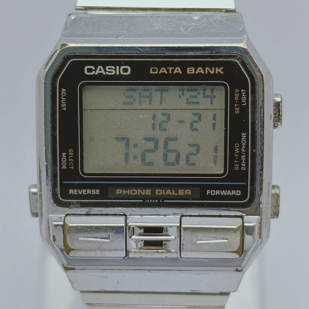 Casio DBA-800 555 Data Bank Vintage Digital Phone Dialer Men’s Retro ...