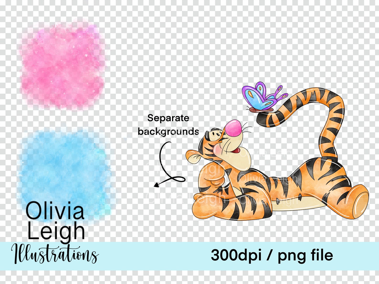 Winnie the Pooh. Eeyore, Tigger and Piglet Spring Time Cute Clipart Set ...