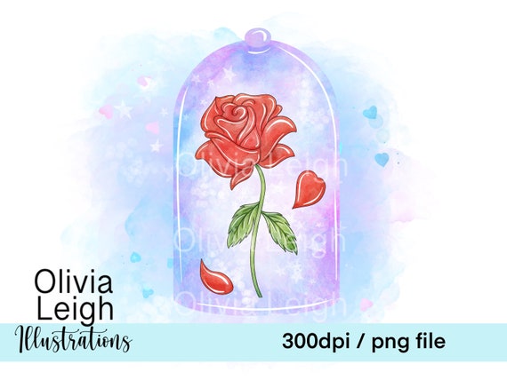 Beauty And The Beast Enchanted Rose Wallpaper