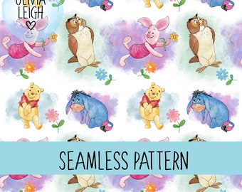 Seamless Winnie the Pooh Pattern - Etsy