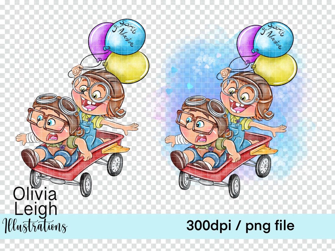 Up Carl and Ellie Cute Clipart PNG Files DIGITAL DOWNLOAD Printable - Etsy