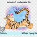 Winnie the Pooh Tigger Springtime Cute Clipart PNG Files DIGITAL ...