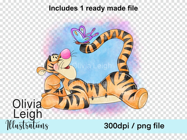 Winnie the Pooh Tigger Springtime Cute Clipart PNG Files DIGITAL ...