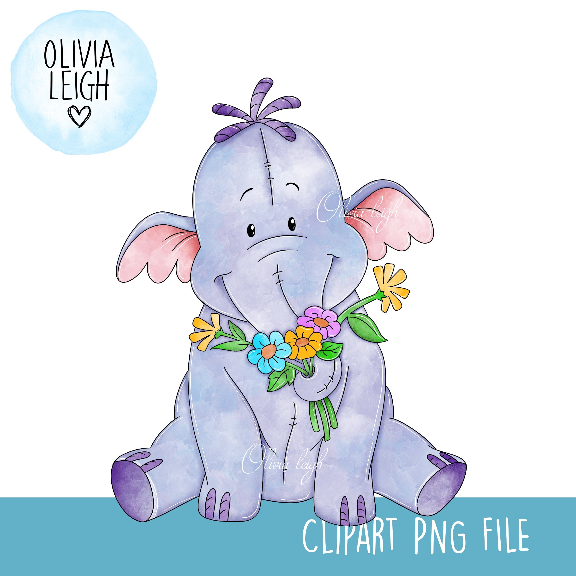 Winnie the Pooh Elephant Heffalump Cute Clipart PNG Files - Etsy