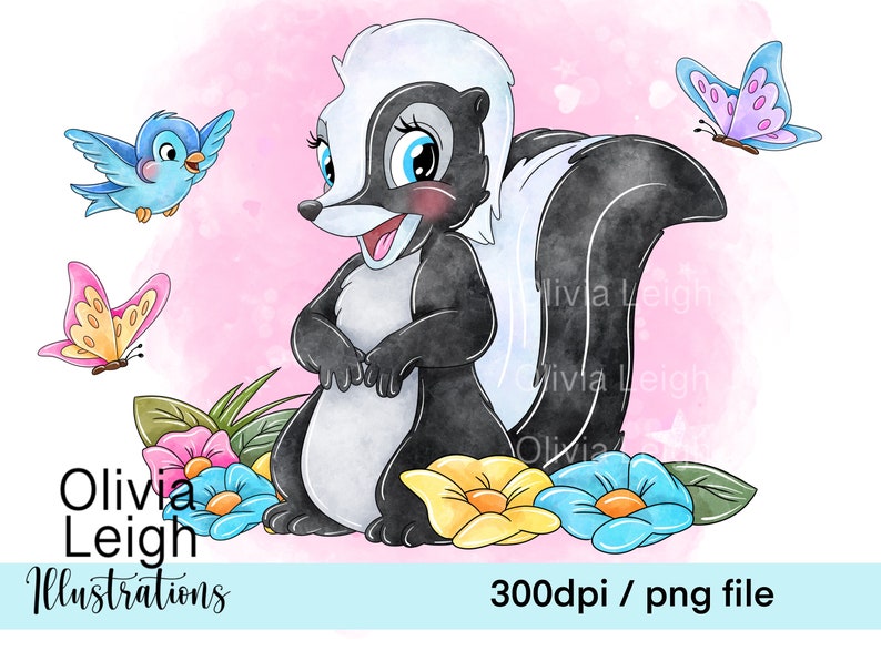 Set of Bambi and Thumper Cute Clipart PNG Files DIGITAL - Etsy