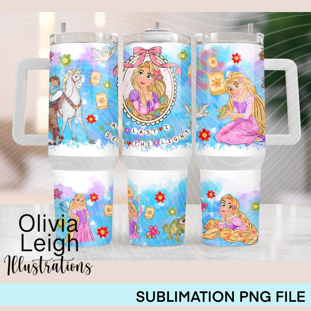 Princess Rapunzel, Tangled, Sublimation Wrap PNG File DIGITAL DOWNLOAD ...