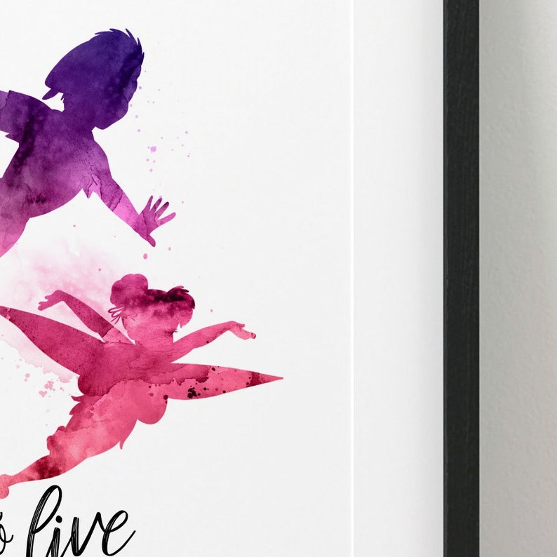 Peter Pan and Tinkerbell Word Art Quote Print-wall - Etsy
