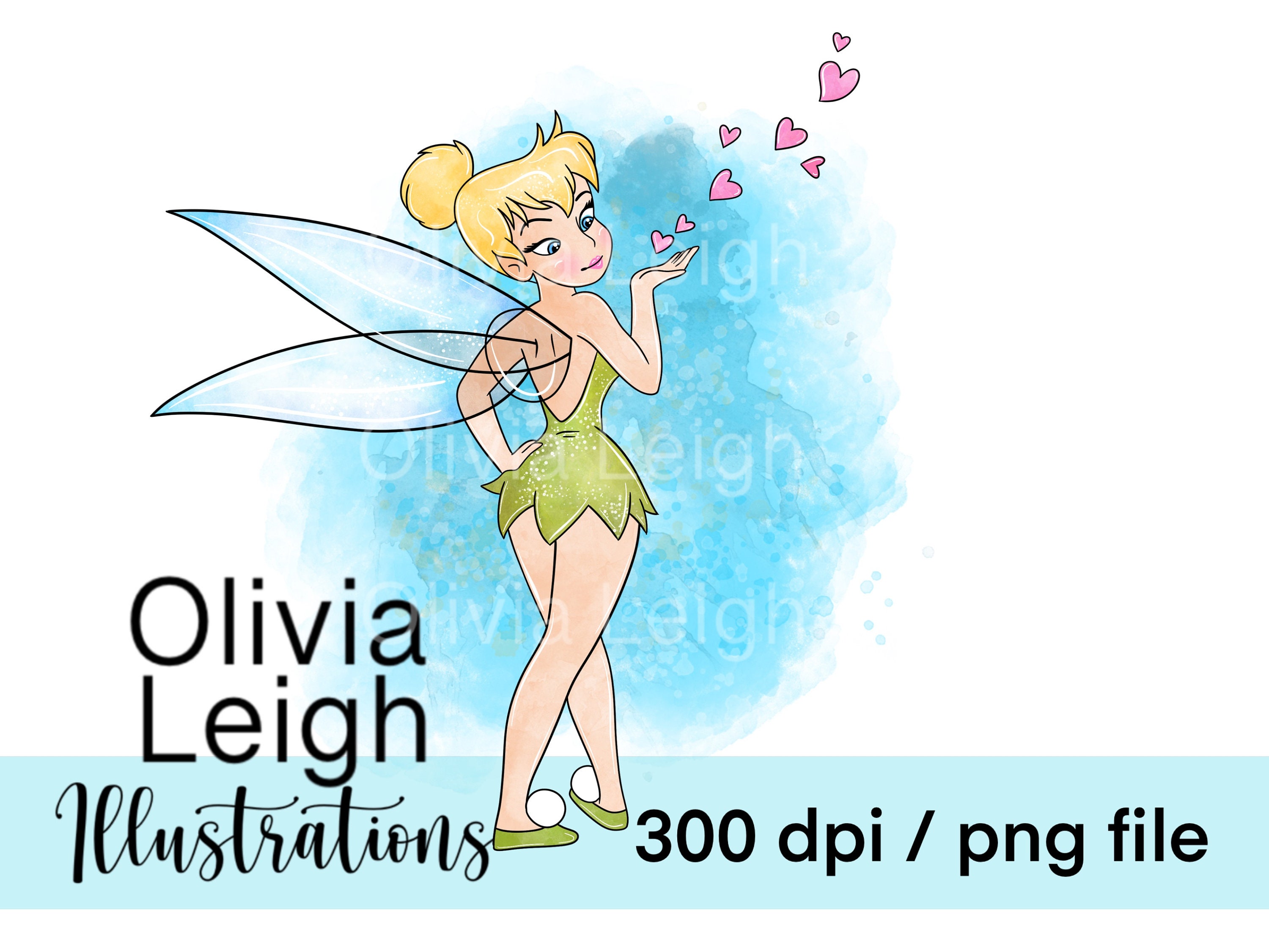 Tinkerbell Cute Clipart PNG Files DIGITAL DOWNLOAD Commercial - Etsy UK