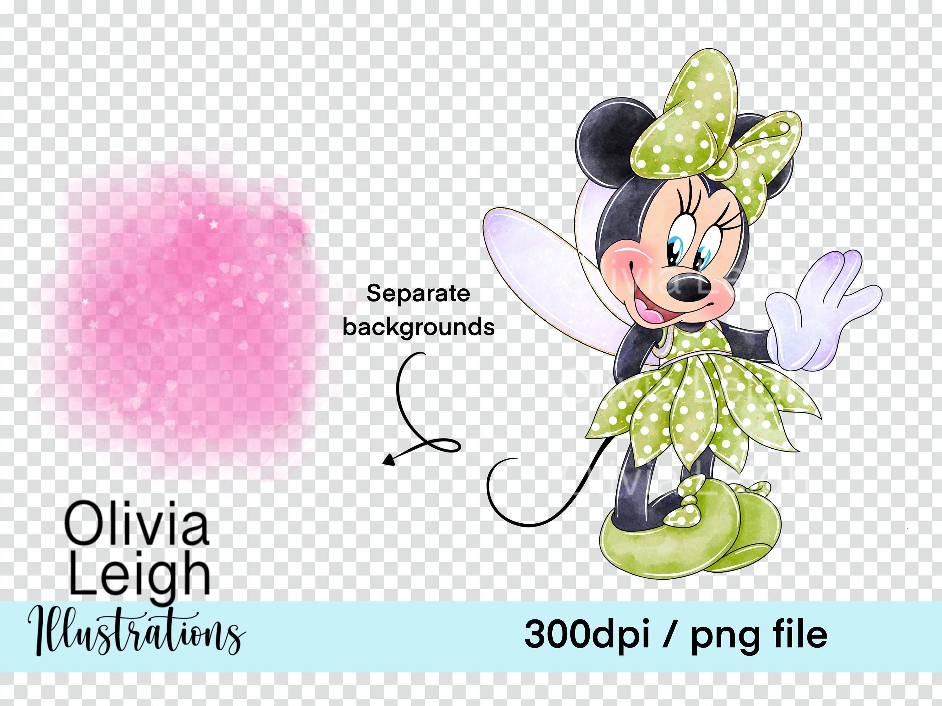 Minnie Mouse Cute Fairies Clipart PNG Files DIGITAL DOWNLOAD - Etsy Canada