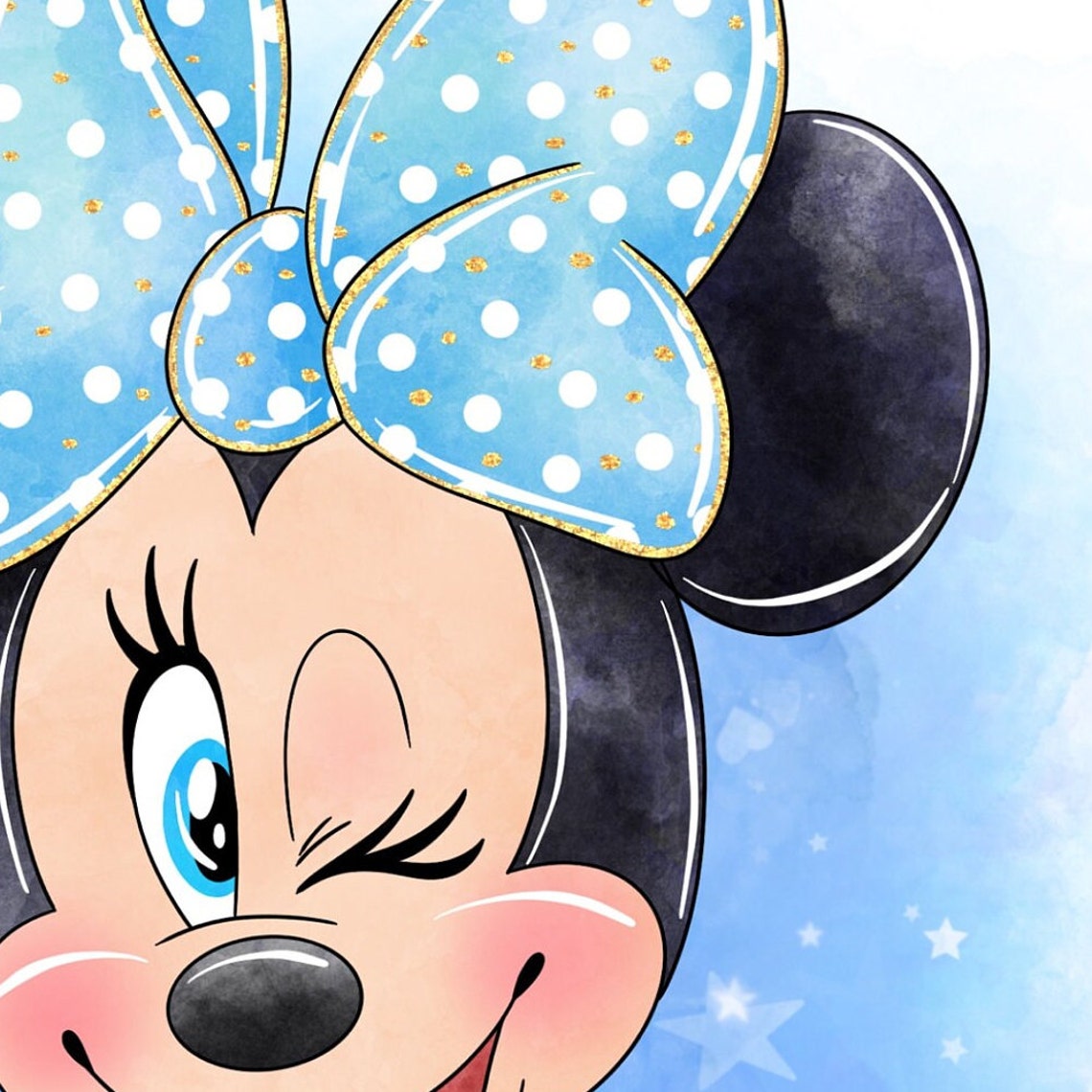 Minnie Mouse Cute Clipart PNG Files DIGITAL DOWNLOAD Children's Design ...