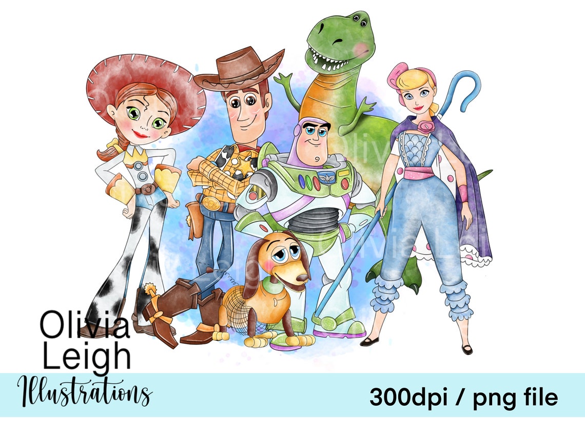 Cute Toy Story Clipart PNG Files DIGITAL DOWNLOAD Commercial - Etsy