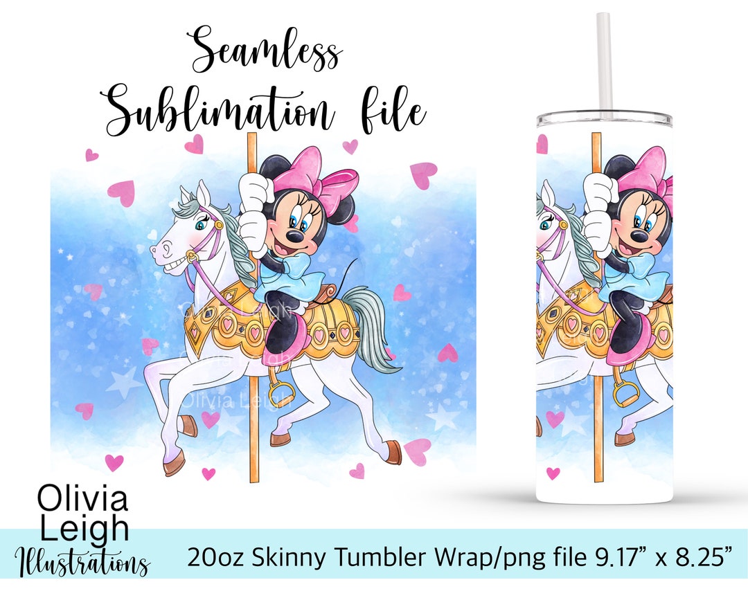 Minnie Mouse Sublimation Design Wrap PNG File DIGITAL DOWNLOAD 20oz ...