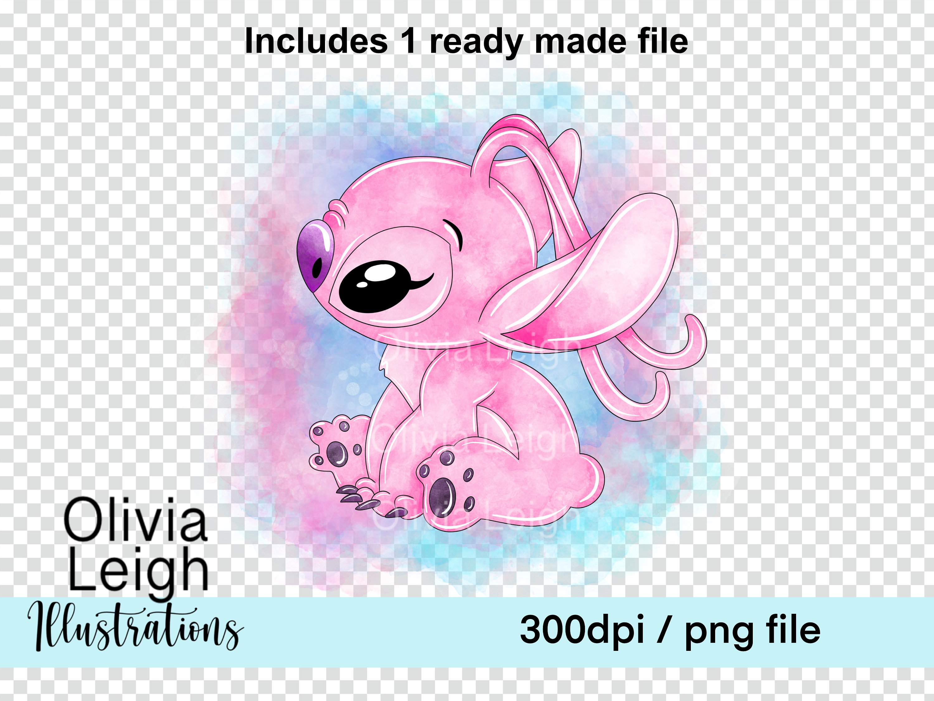 Stitch Angel Cute Clipart PNG Files DIGITAL DOWNLOAD - Etsy