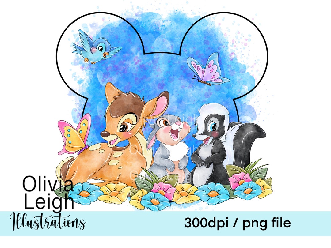 Bambi Cute Clipart Sublimation PNG Files DIGITAL DOWNLOAD Printable - Etsy