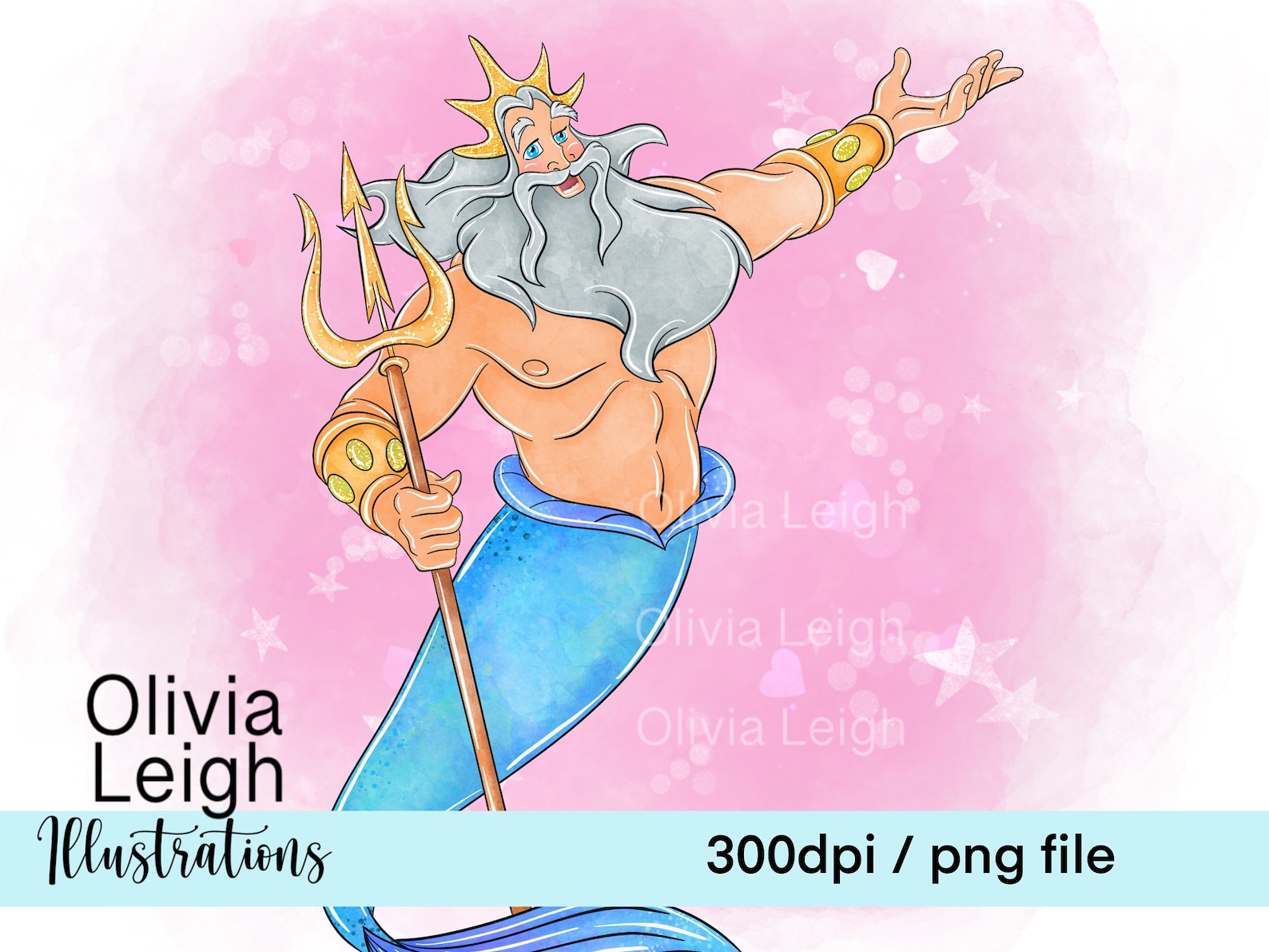 La princesse Ariel sirène plage Clipart mignon ensemble fichiers PNG ...